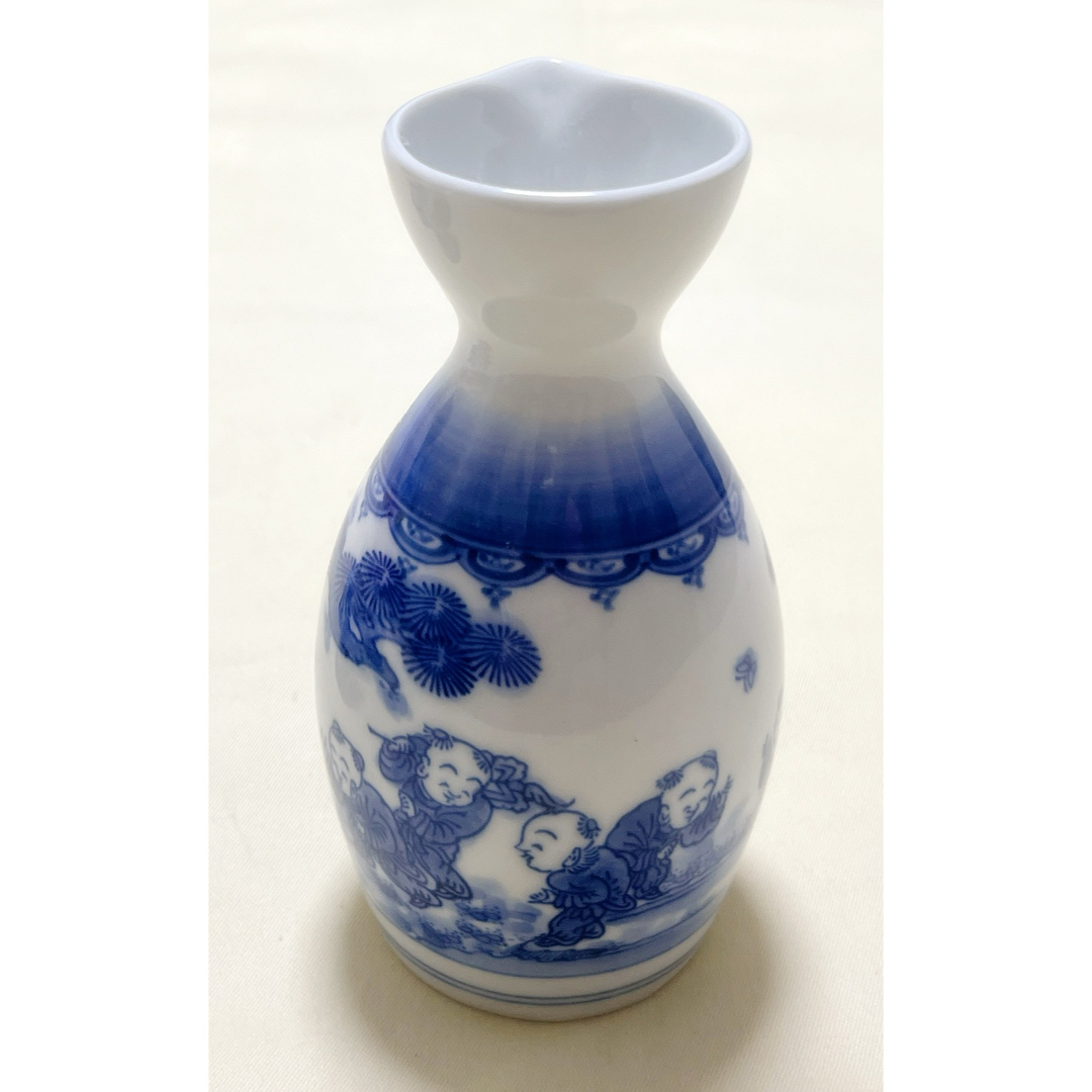 2020三川内焼 平戸松山作 献上唐子絵 酒器セット 徳利2客 猪口5 2020三川内焼 平戸松山作 献上唐子絵 酒器セット 徳利2客 猪口5