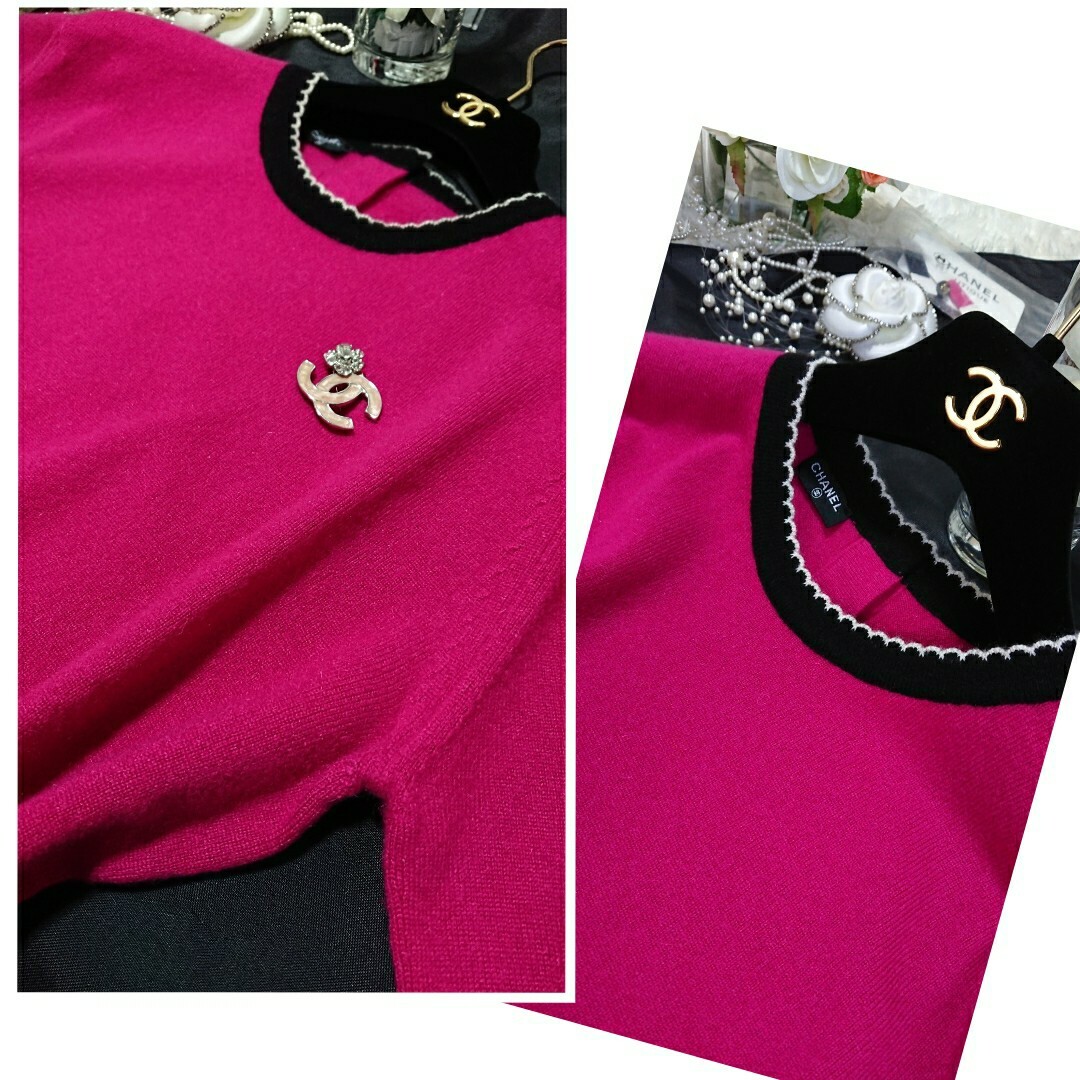CHANEL - シャネル❤️カーディガン➕トップス❤️可愛いピンク CHANEL - シャネル❤️カーディガン➕トップス❤️可愛いピンク