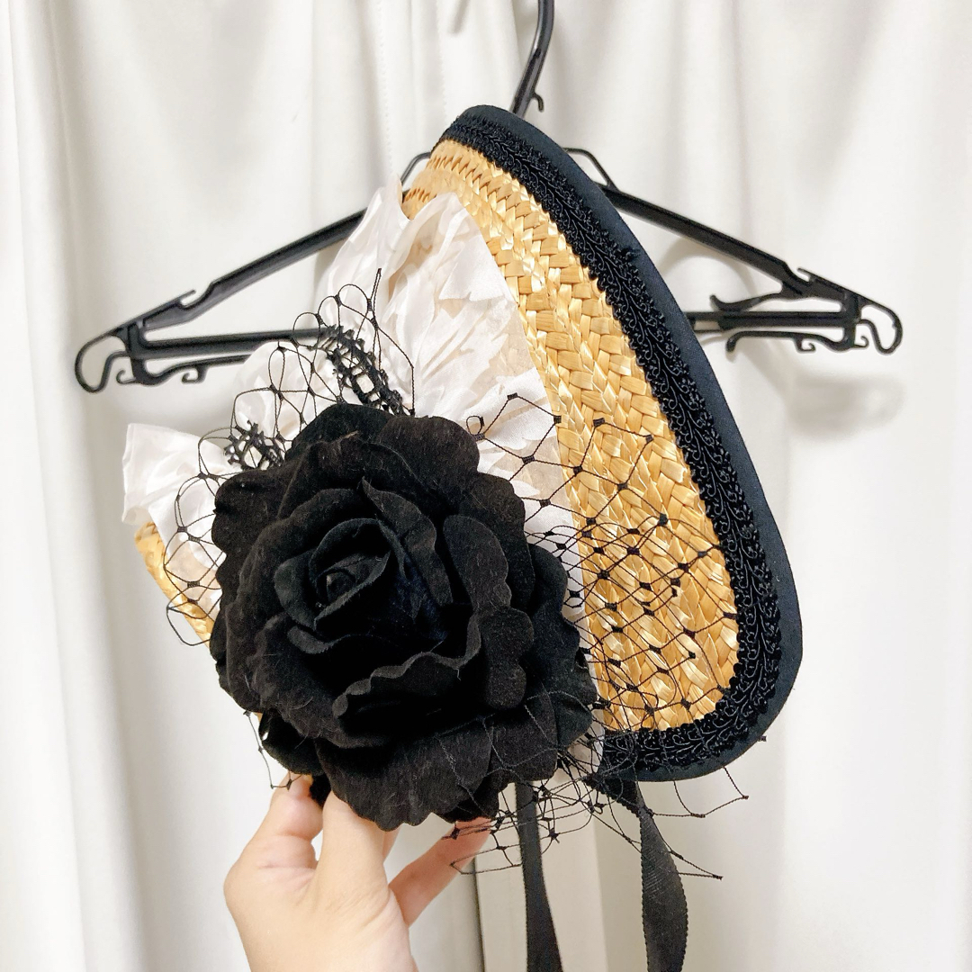 Victorian maiden - 製作日和 麦わらボンネットの通販 by shop Victorian maiden - 製作日和 麦わらボンネットの通販 by shop