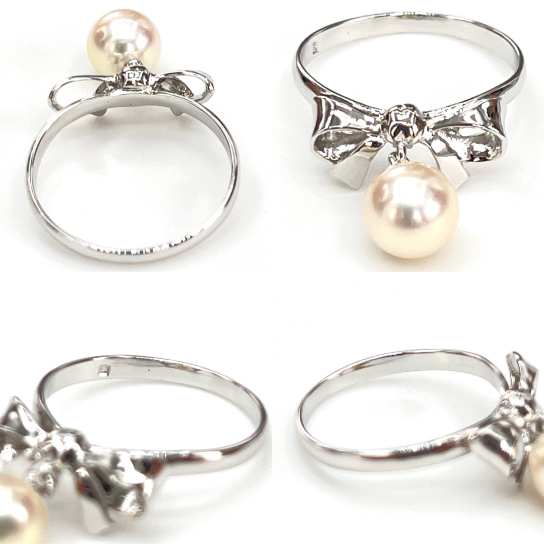 MIKIMOTO - ミキモト真珠島 パール リング リボン モチーフ 珠 MIKIMOTO - ミキモト真珠島 パール リング リボン モチーフ 珠
