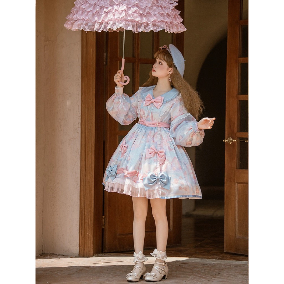 Angelic Pretty - ロリィタ ワンピース ピンク 水色 ゆめかわ Angelic Pretty - ロリィタ ワンピース ピンク 水色 ゆめかわ