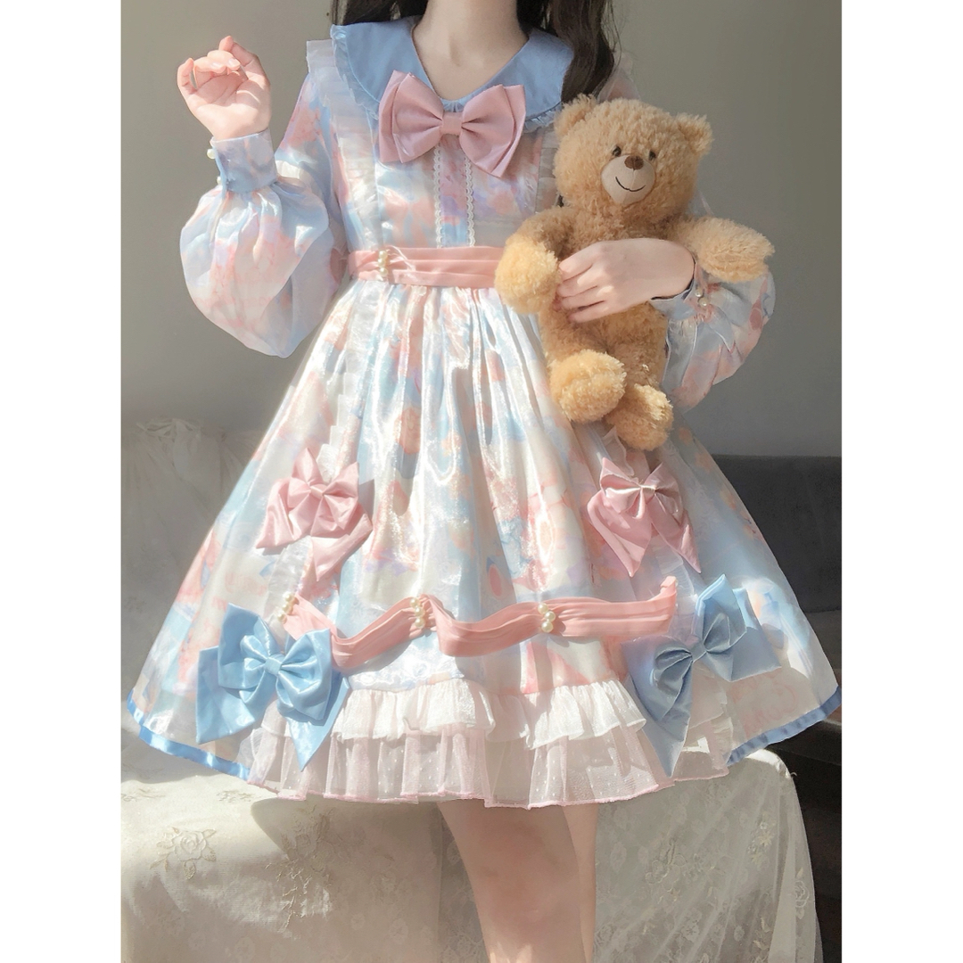 Angelic Pretty - ロリィタ ワンピース ピンク 水色 ゆめかわ Angelic Pretty - ロリィタ ワンピース ピンク 水色 ゆめかわ