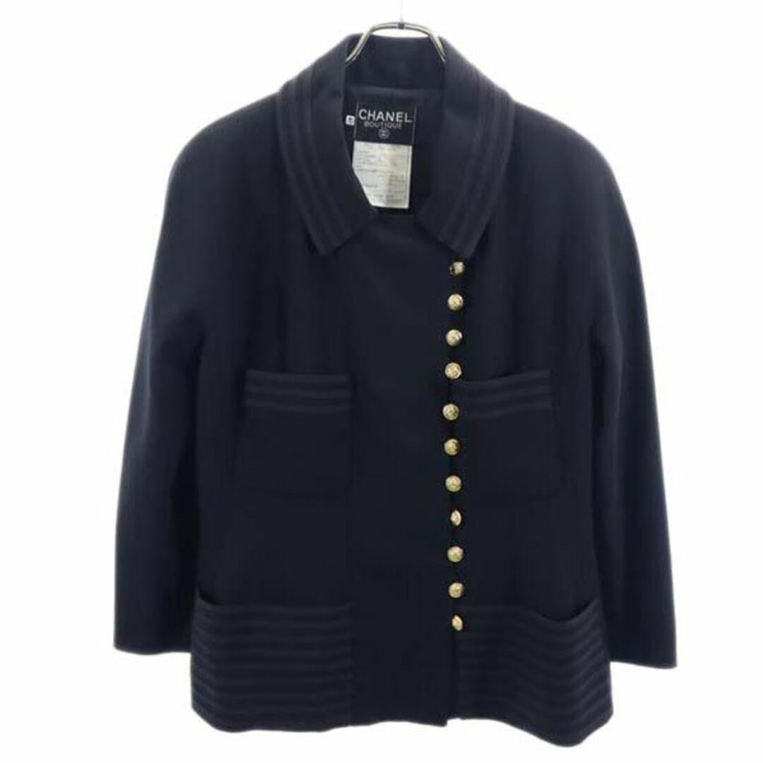 シャネル 20172 ココ金ボタン スーツジャケット 42 黒 CHANEL シャネル 20172 ココ金ボタン スーツジャケット 42 黒 CHANEL
