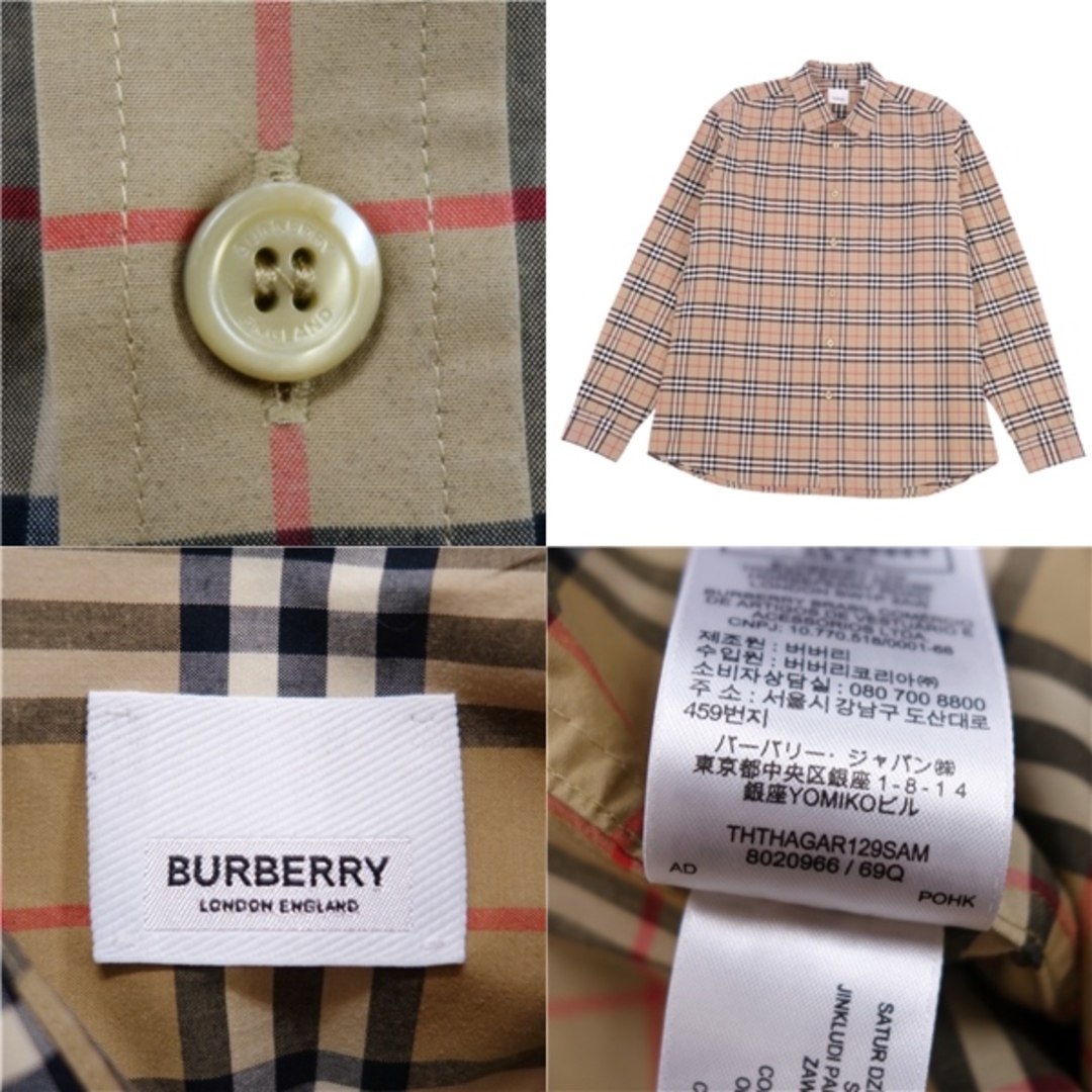 美品 バーバリー BURBERRY シャツ ロングスリーブ 長袖 ノバ 美品 バーバリー BURBERRY シャツ ロングスリーブ 長袖 ノバ