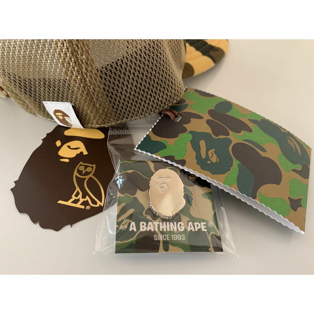 A BATHING APE - OVO x BAPE 1ST CAMO MESH CAP(ピンバッジ付き A BATHING APE - OVO x BAPE 1ST CAMO MESH CAP(ピンバッジ付き