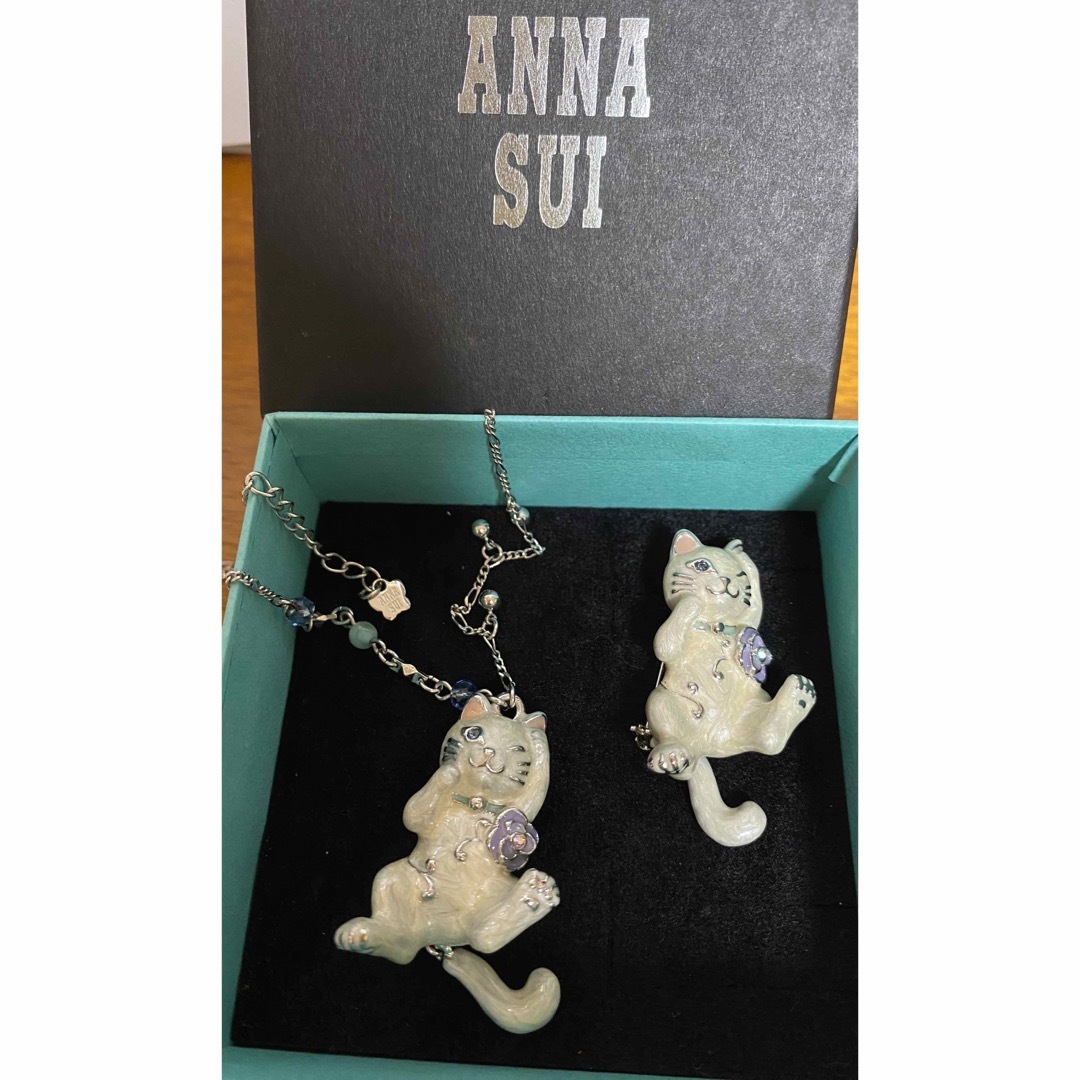 ANNA SUI猫アクセサリーセット(ネックレスとブローチ) ネックレス ANNA SUI猫アクセサリーセット(ネックレスとブローチ) ネックレス