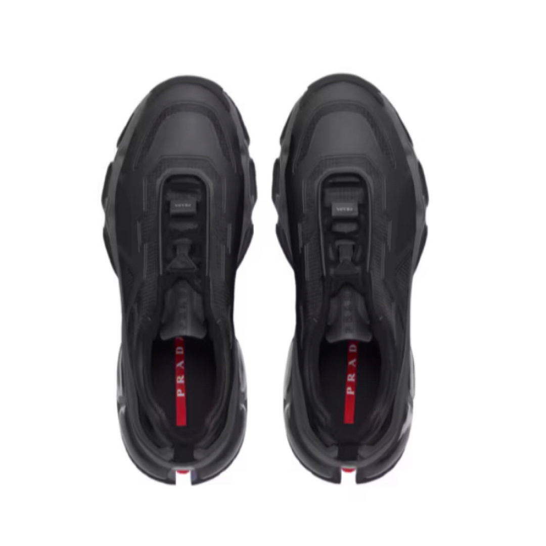 PRADA - (新品)PRADA コリジョンクロススニーカー 6.5 NERO 黒 PRADA - (新品)PRADA コリジョンクロススニーカー 6.5 NERO 黒