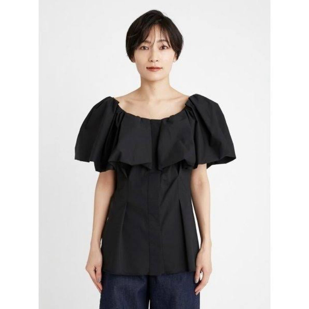 styling/ - styling/ スタイリング ラッフルショルダートップス styling/ - styling/ スタイリング ラッフルショルダートップス