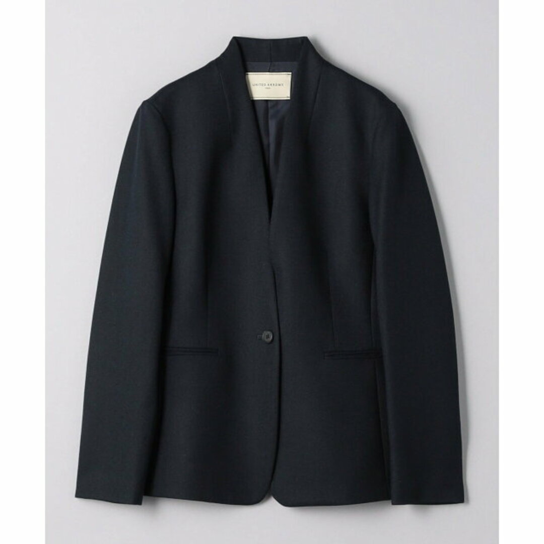 UNITED ARROWS - 【NAVY】CLASS/TWD ノーカラージャケットの通販 UNITED ARROWS - 【NAVY】CLASS/TWD ノーカラージャケットの通販