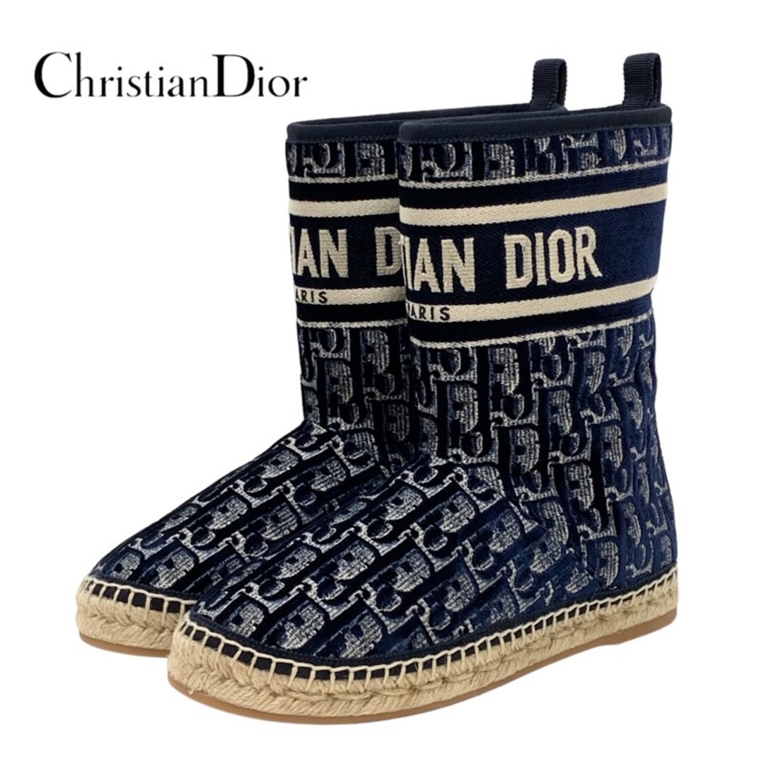 Christian Dior ショートヒールブーツ サイドジップ スタッズ 38 Christian Dior ショートヒールブーツ サイドジップ スタッズ 38