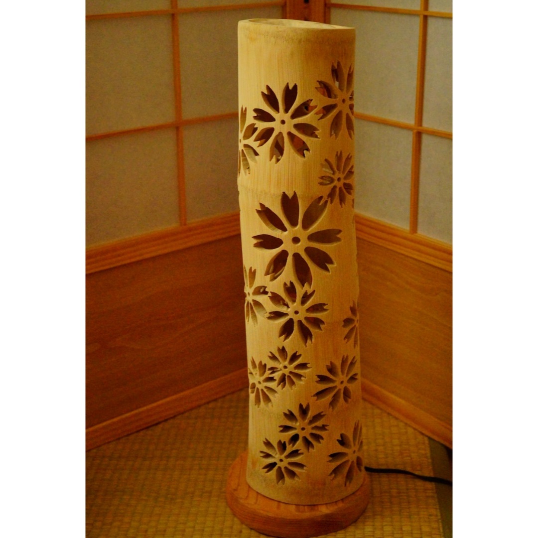 ◇全面彫・極太竹◇竹灯り・竹あかり・竹灯籠 ~~ 癒しの灯り ◇全面彫・極太竹◇竹灯り・竹あかり・竹灯籠 ~~ 癒しの灯り