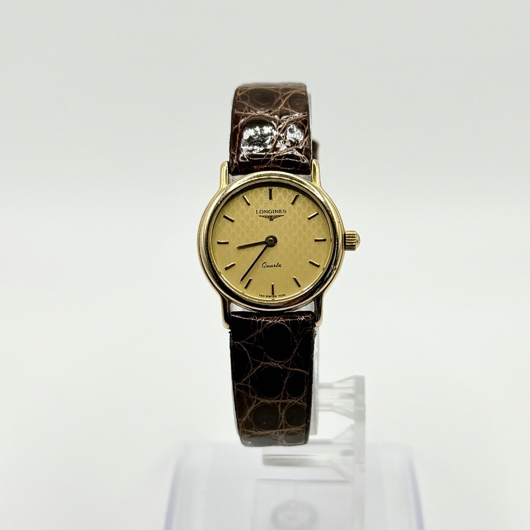 LONGINES - LONGINES QZ ロンジン 150 7051 ゴールド文字盤 LONGINES - LONGINES QZ ロンジン 150 7051 ゴールド文字盤
