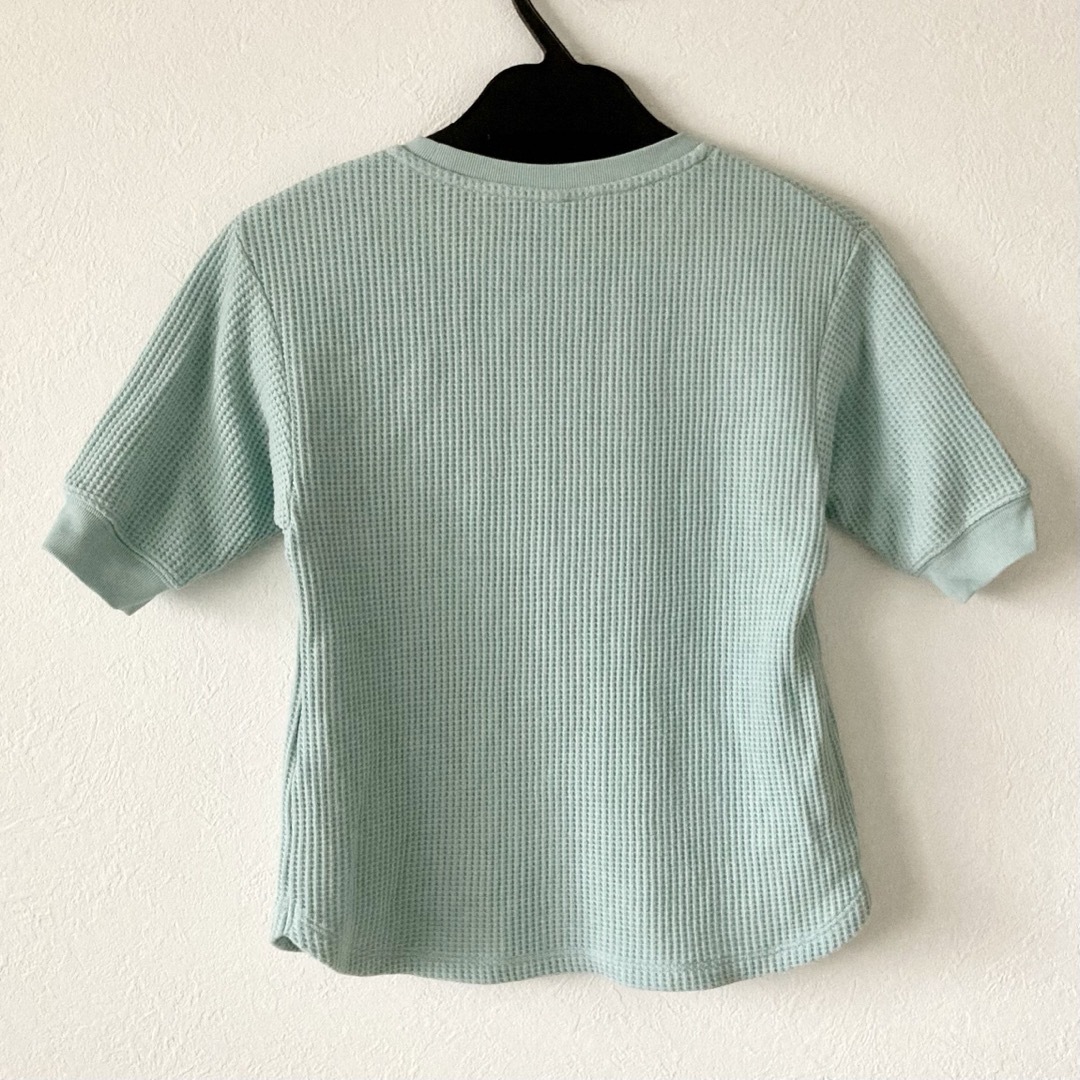 UNIQLO - UNIQLO ユニクロ GIRLS ワッフルクルーネックT(5分袖 UNIQLO - UNIQLO ユニクロ GIRLS ワッフルクルーネックT(5分袖