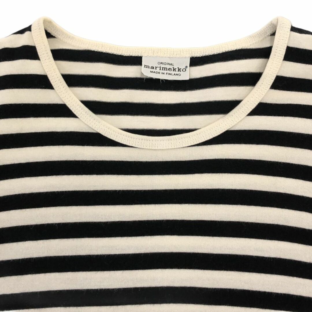 marimekko - マリメッコ ボーダー 長袖 Tシャツ XS ブラック marimekko - マリメッコ ボーダー 長袖 Tシャツ XS ブラック