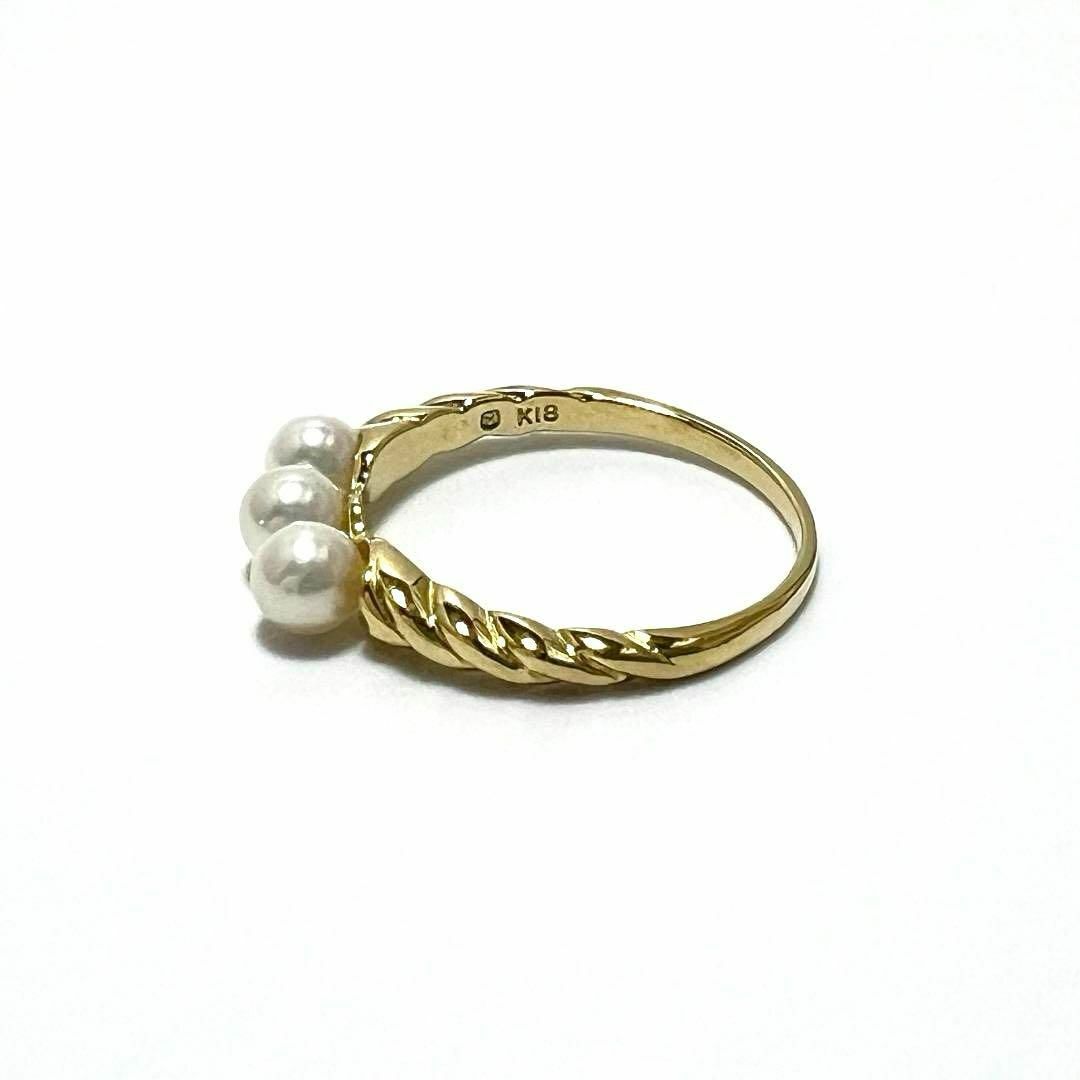 MIKIMOTO - 【8号・3連真珠】ミキモト レディース 指輪 リング MIKIMOTO - 【8号・3連真珠】ミキモト レディース 指輪 リング
