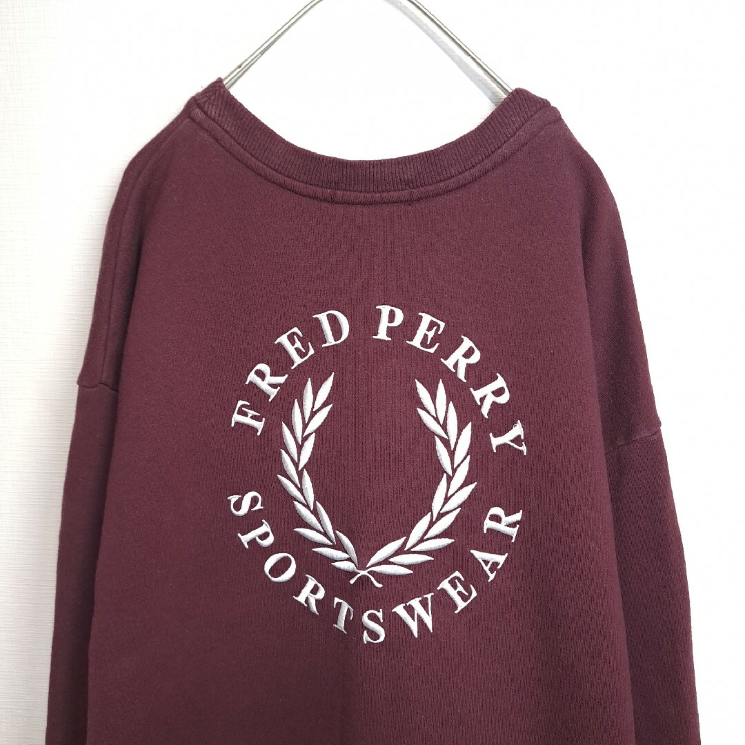 FRED PERRY パープル クルーネック スウェット|メンズ FRED PERRY パープル クルーネック スウェット|メンズ