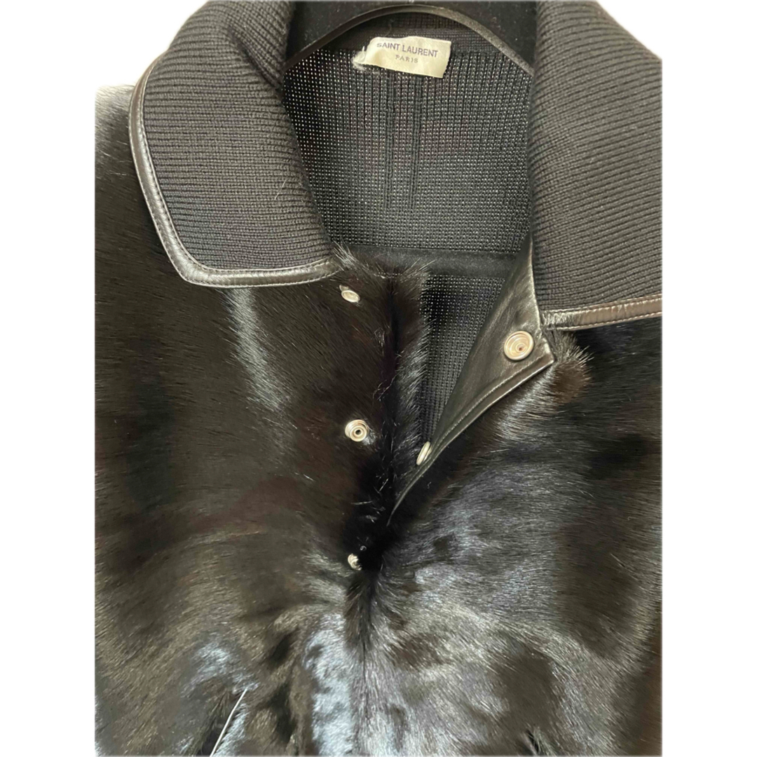 SAINT LAURENT - サンローラン ハラコ リアルファー ジャケット SAINT LAURENT - サンローラン ハラコ リアルファー ジャケット