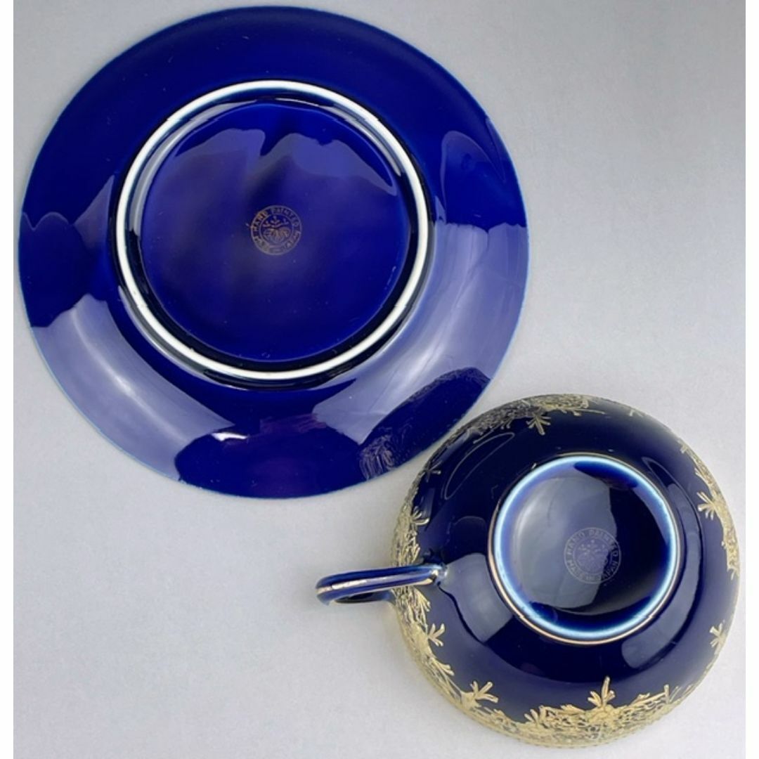 オールドニッポン 金盛藍線帯華装飾紋 キャビネットカップ オールドニッポン 金盛藍線帯華装飾紋 キャビネットカップ