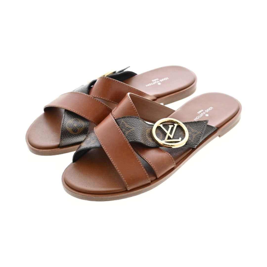 LOUIS VUITTON サンダル EU36(22.5cm位) 茶 【古着】【中古】 LOUIS VUITTON サンダル EU36(22.5cm位) 茶 【古着】【中古】