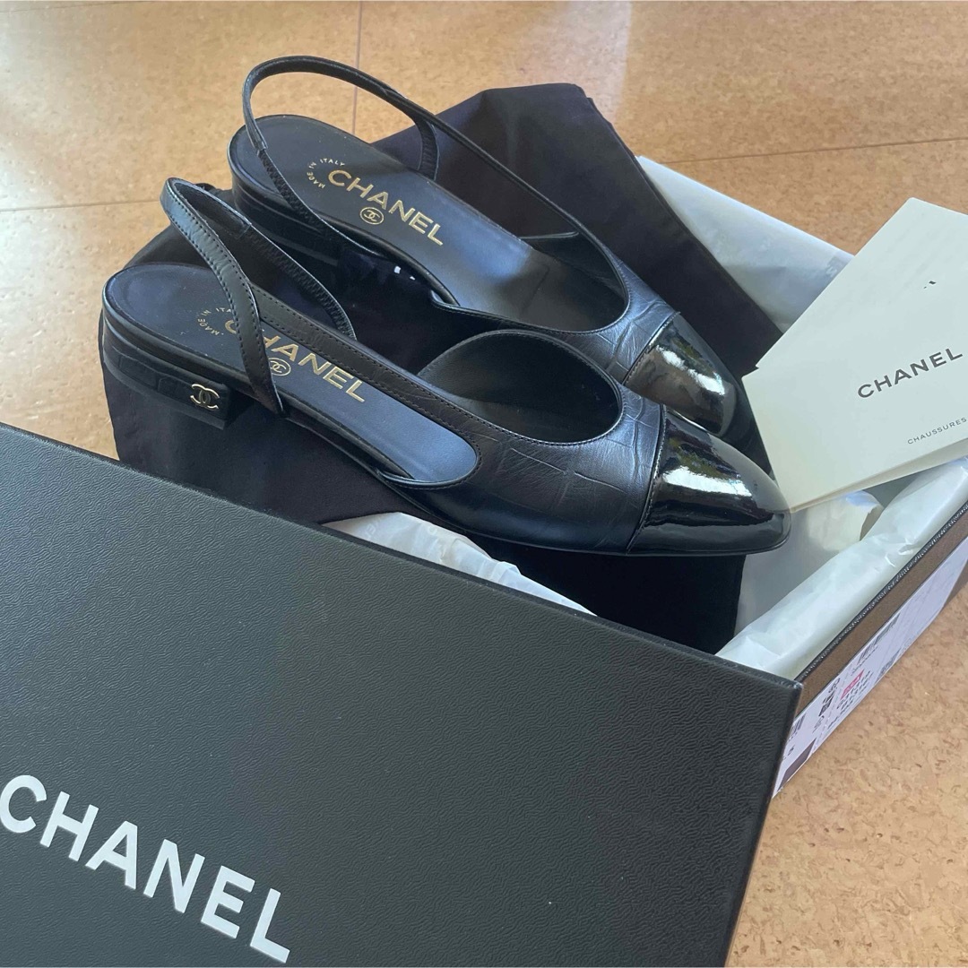 CHANEL シャネル☆スリングバックシューズ☆パンプス☆36.5 CHANEL シャネル☆スリングバックシューズ☆パンプス☆36.5