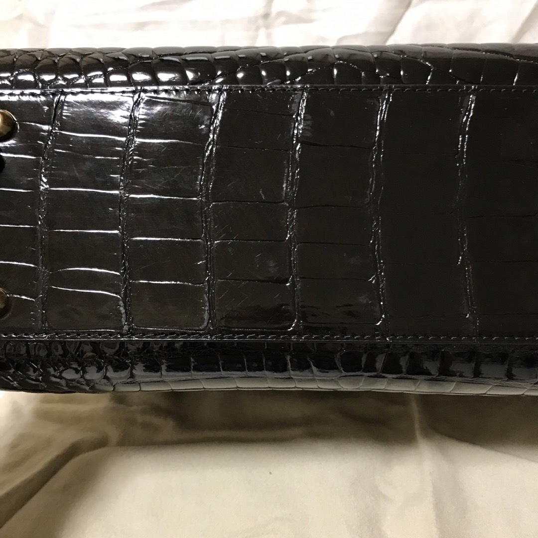 極美品クロコダイルハンドバッグ 希少ポロサス ワンハンドル 極美品クロコダイルハンドバッグ 希少ポロサス ワンハンドル