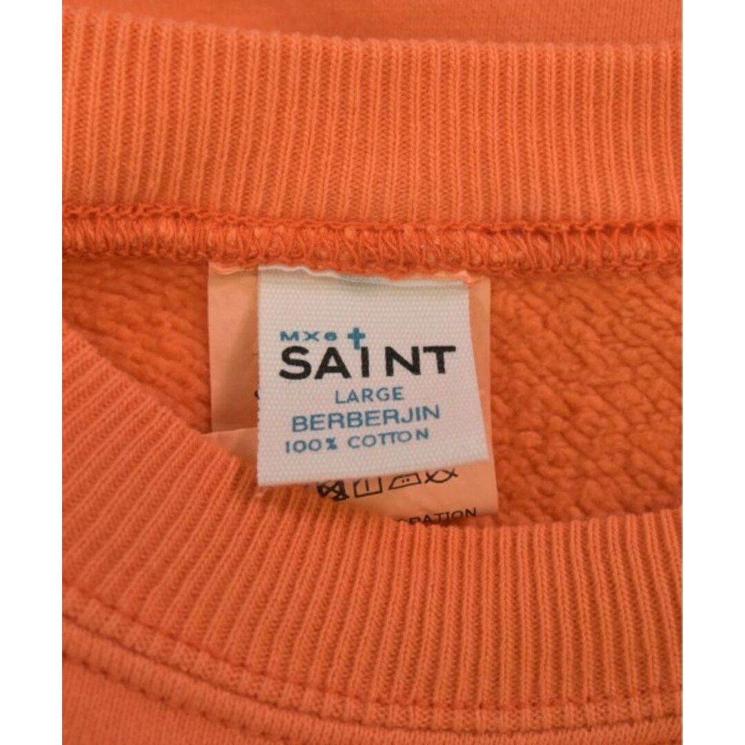 SAINT MICHAEL セントマイケル スウェット L オレンジx赤 【古着 SAINT MICHAEL セントマイケル スウェット L オレンジx赤 【古着