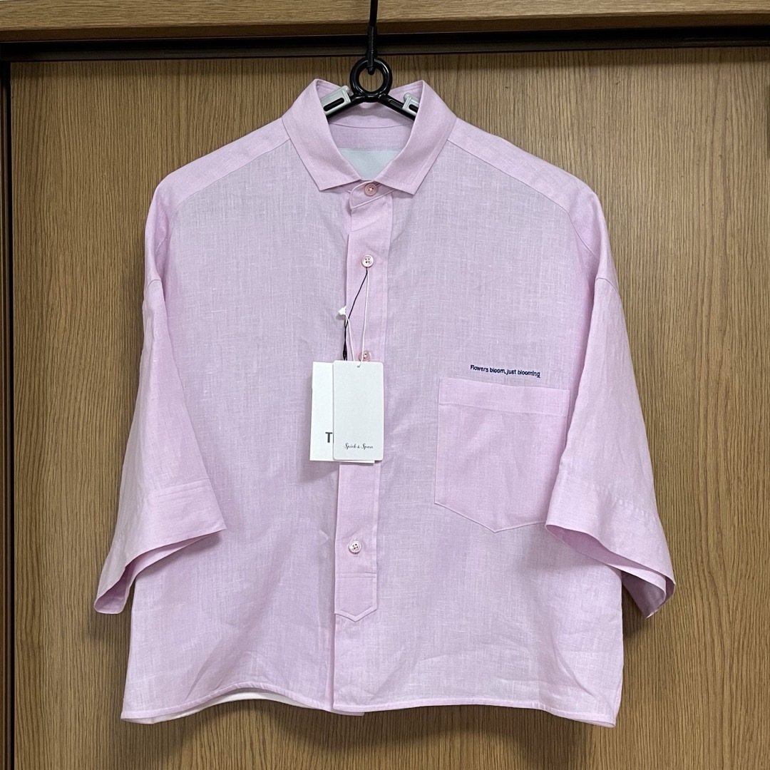Spick & Span ティッカ 別注リネン半袖エンブロイダイリーシャツ Spick & Span ティッカ 別注リネン半袖エンブロイダイリーシャツ