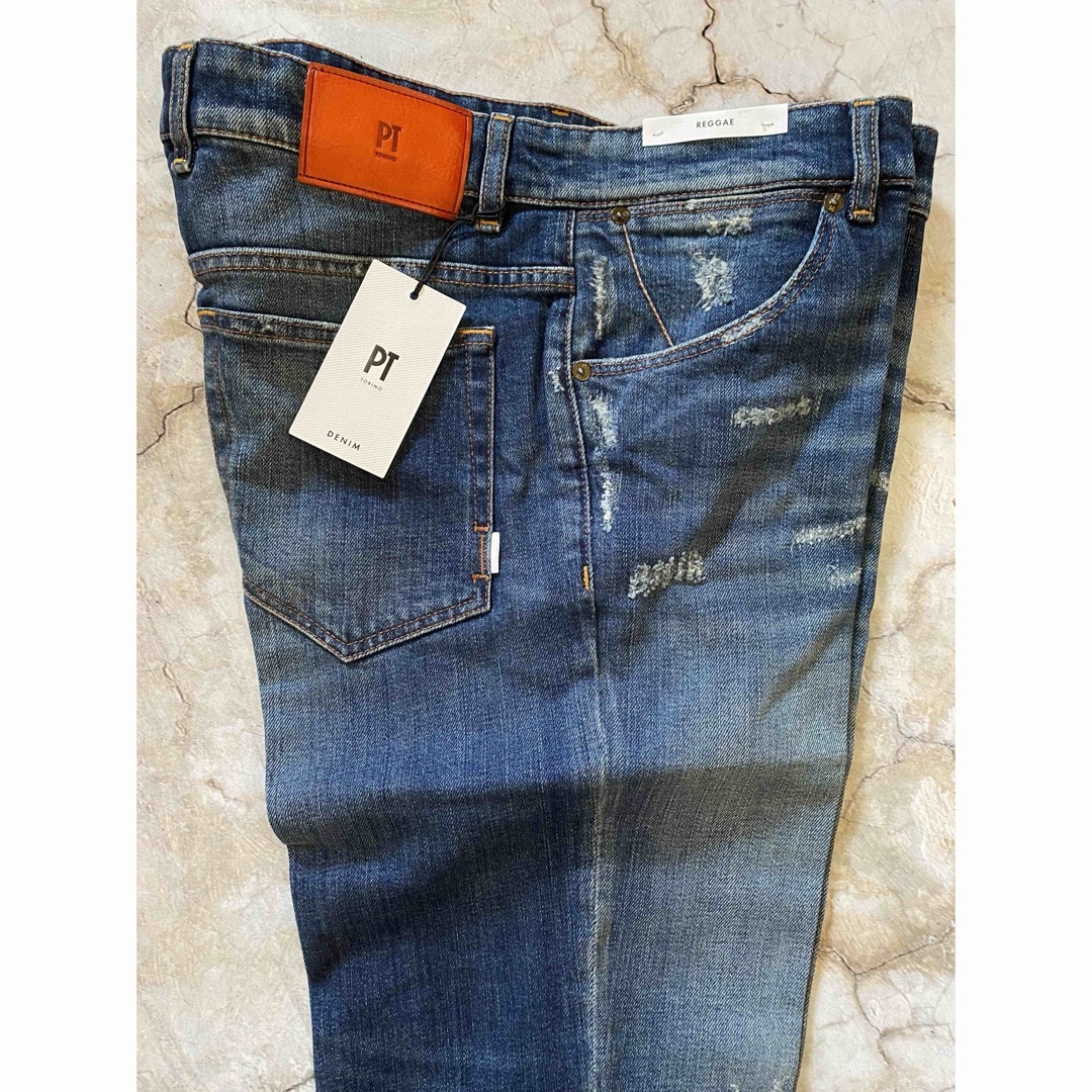 PT05 - 新品 PT Torino REGGAE ダメージ テーパード ストレッチ PT05 - 新品 PT Torino REGGAE ダメージ テーパード ストレッチ