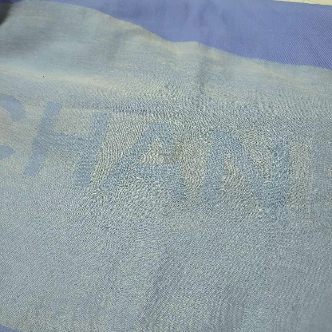 CHANEL - CHANEL シャネル ストール ショール ブルー 水色 CHANEL - CHANEL シャネル ストール ショール ブルー 水色
