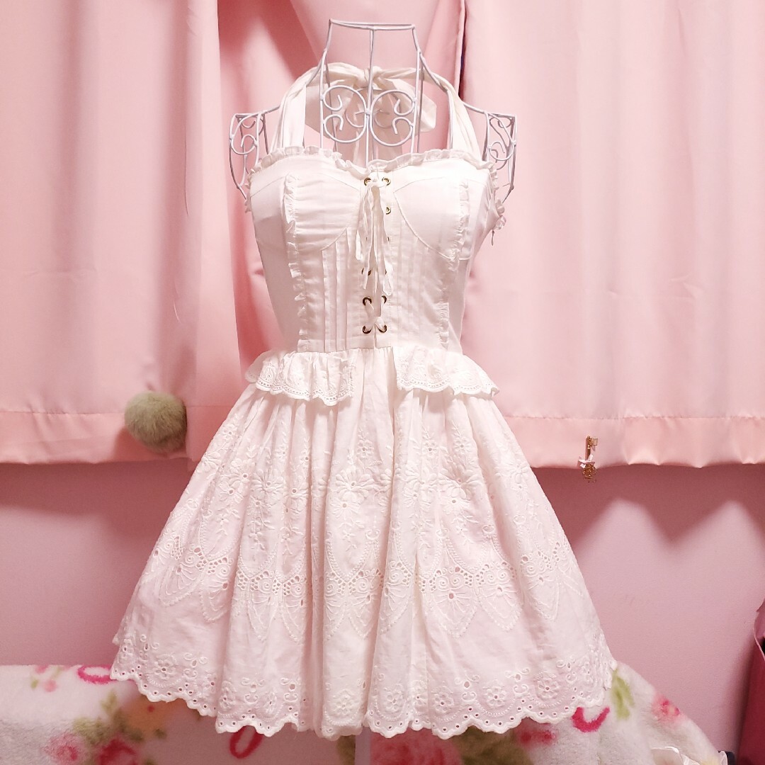 リズリサ LIZ LISA フリル付き長袖ミニワンピース 黒・白 ① まくら リズリサ LIZ LISA フリル付き長袖ミニワンピース 黒・白 ① まくら