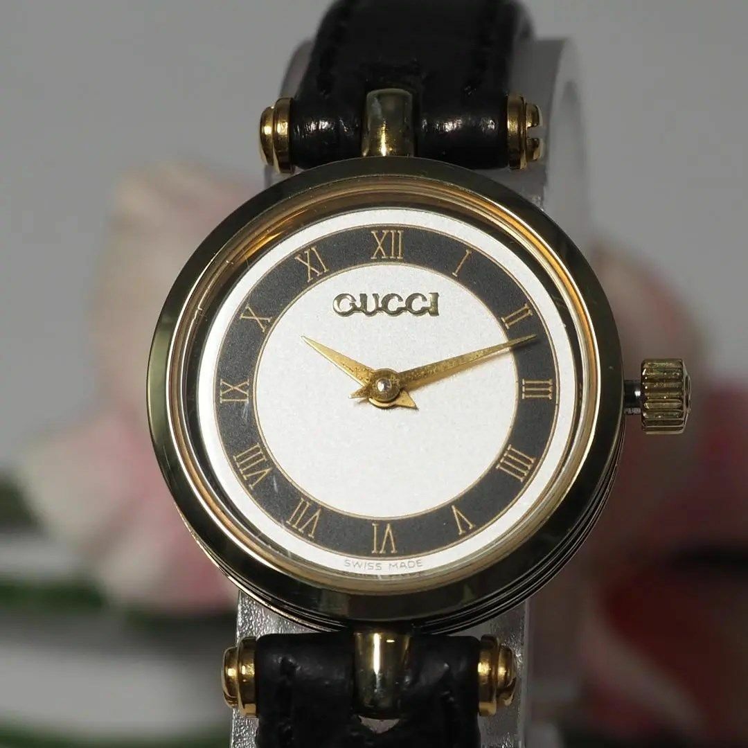 GUCCI - グッチ GUCCI シェリーライン 革ベルト ゴールド GUCCI - グッチ GUCCI シェリーライン 革ベルト ゴールド