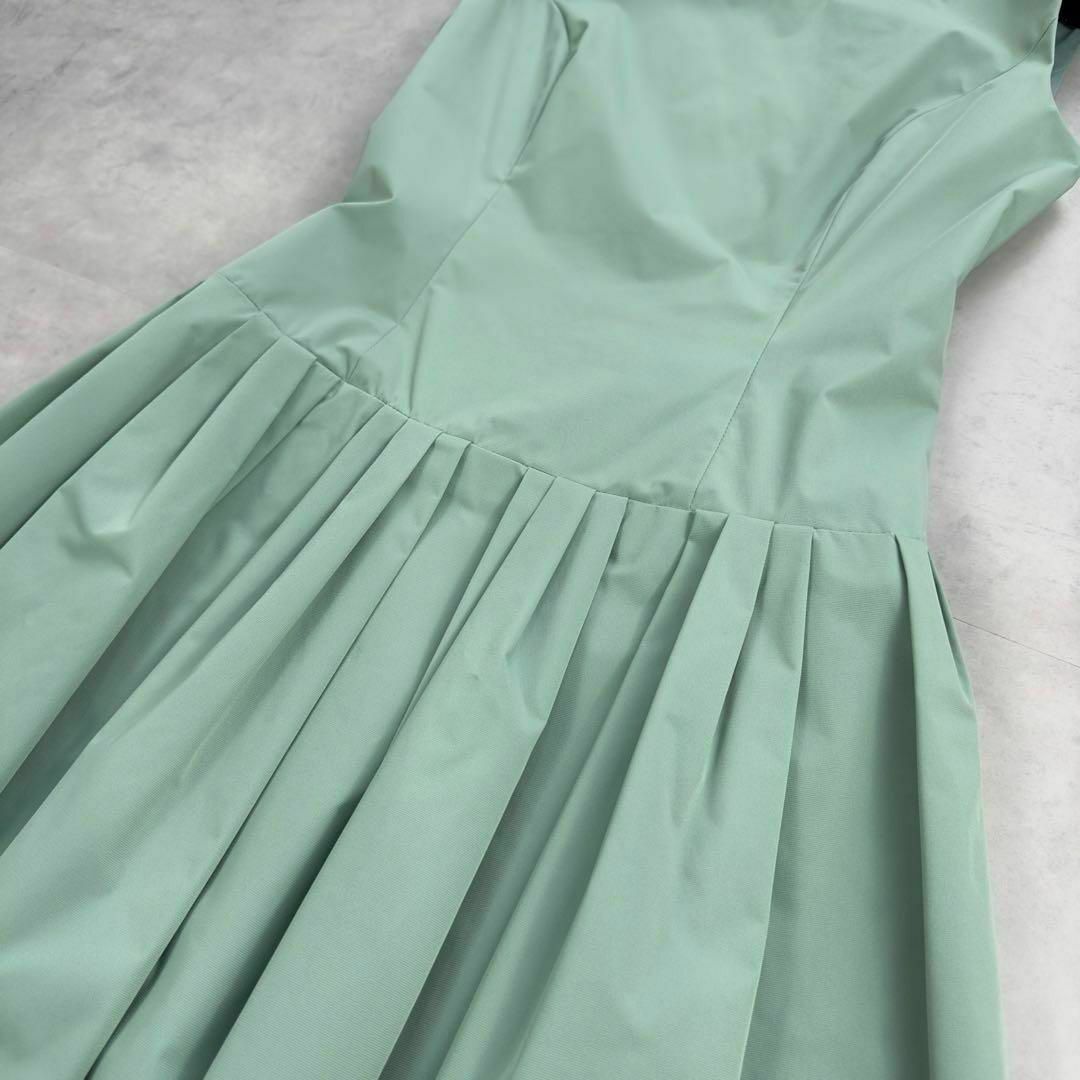 FOXEY NEW YORK フォクシー ミント タックギャザーワンピース 38 FOXEY NEW YORK フォクシー ミント タックギャザーワンピース 38