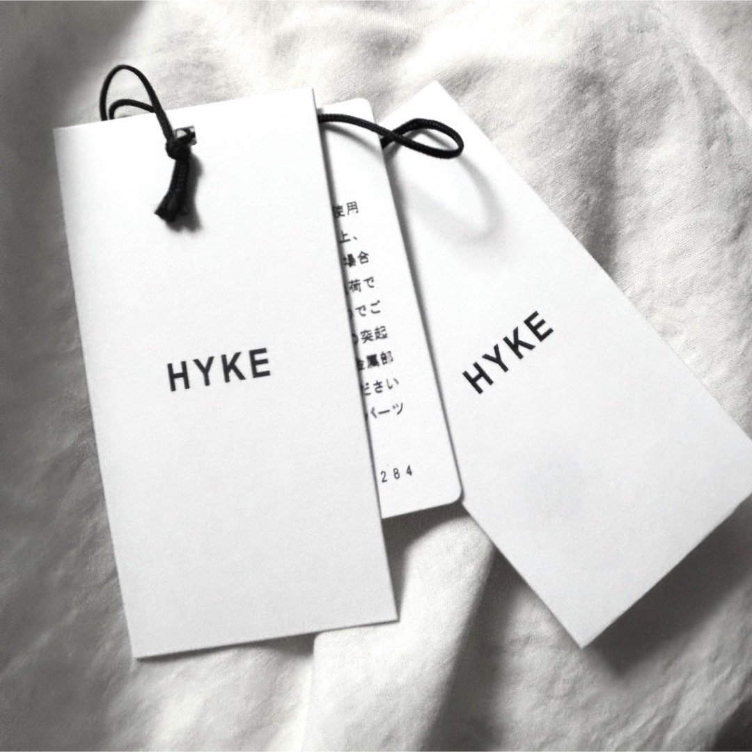 HYKE - HYKE ハイク T/C バルーンスリーブ ドレス 黒 半袖 HYKE - HYKE ハイク T/C バルーンスリーブ ドレス 黒 半袖