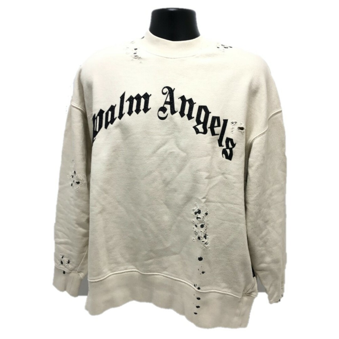 パームエンジェルス Palm Angels ロゴ ダメージ 加工 スウェット パームエンジェルス Palm Angels ロゴ ダメージ 加工 スウェット