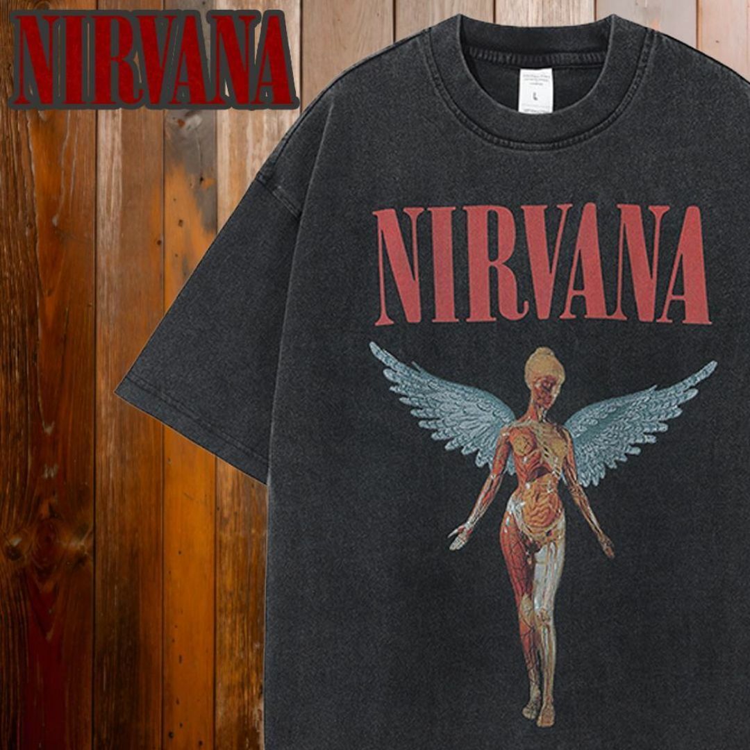 バンドTシャツ オーバーサイズ ヴィンテージ加工 ニルヴァーナ バンドTシャツ オーバーサイズ ヴィンテージ加工 ニルヴァーナ
