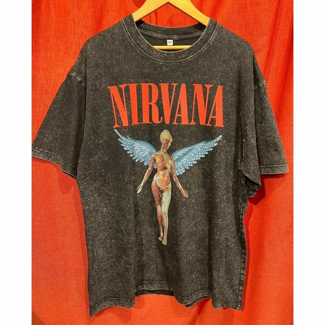 バンドTシャツ オーバーサイズ ヴィンテージ加工 ニルヴァーナ バンドTシャツ オーバーサイズ ヴィンテージ加工 ニルヴァーナ