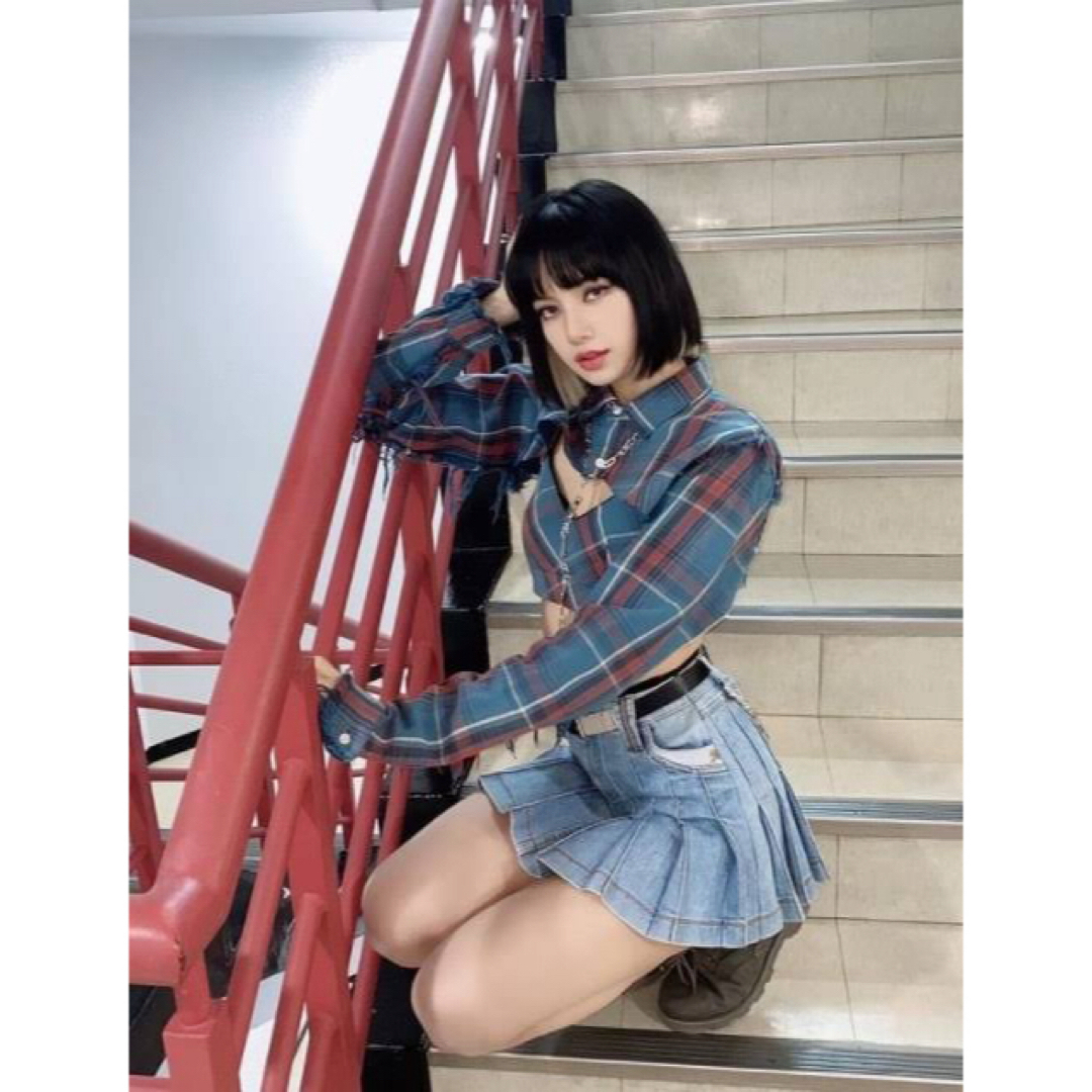 BURBERRY BLUE LABEL - 【BLACKPINK LiSA着用】バーバリーブルー BURBERRY BLUE LABEL - 【BLACKPINK LiSA着用】バーバリーブルー