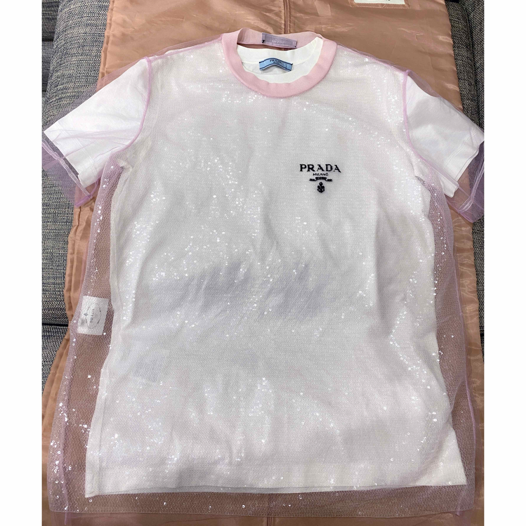 プラダの刺繍入りチュール✖️ジャージーTシャツ プラダの刺繍入りチュール✖️ジャージーTシャツ