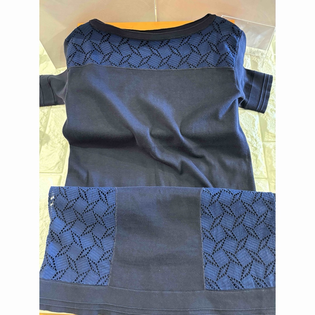 美品#ルイヴィトン#レース切り替え#ボートネック#レディース 美品#ルイヴィトン#レース切り替え#ボートネック#レディース