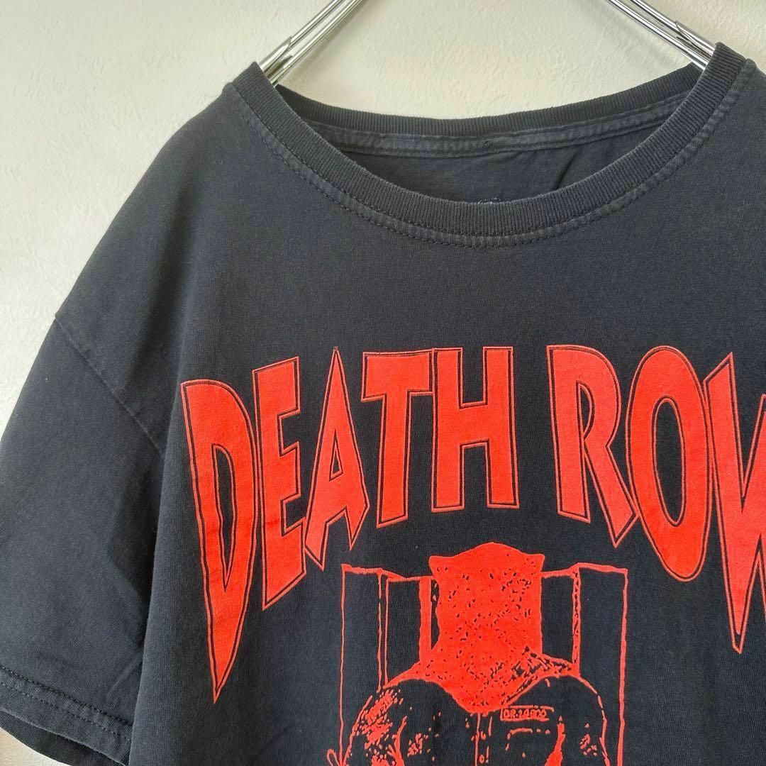 DEATHROW RECORD デスロウレコード ヒップホップ 半袖Tシャツ 黒 DEATHROW RECORD デスロウレコード ヒップホップ 半袖Tシャツ 黒