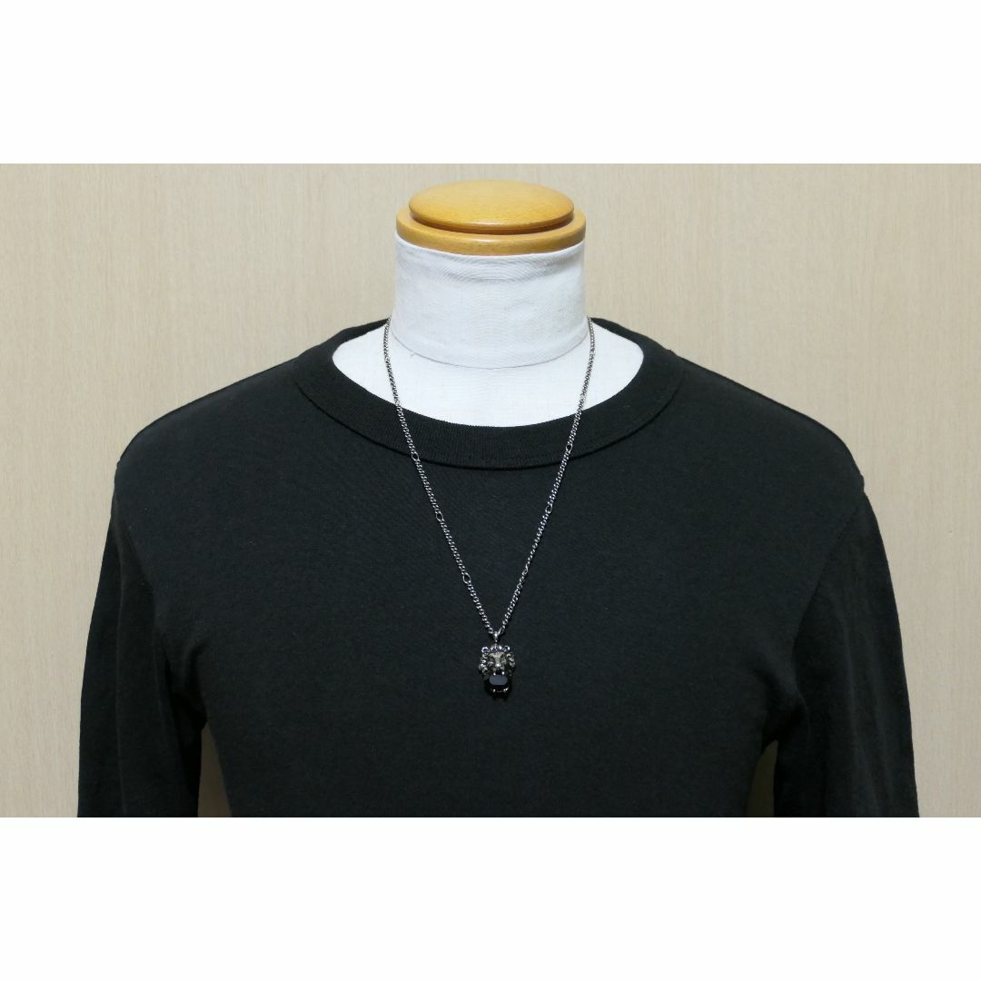 GUCCI - 美品 グッチ Gucci ライオンヘッド ネックレス ブラック GUCCI - 美品 グッチ Gucci ライオンヘッド ネックレス ブラック