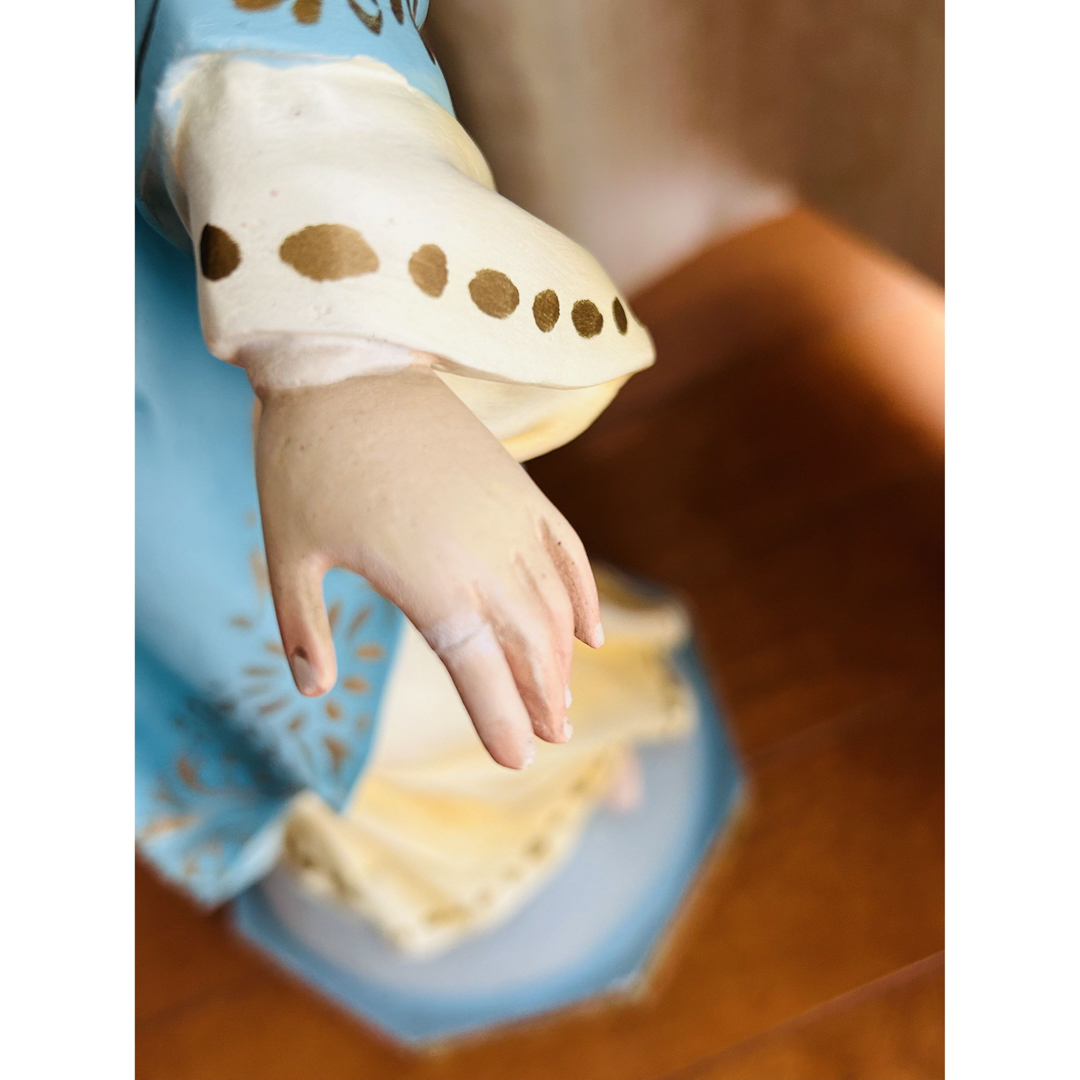 超超希少52cm】✞ 両腕を広げる聖心の聖母マリア像 宗教彫 超超希少52cm】✞ 両腕を広げる聖心の聖母マリア像 宗教彫