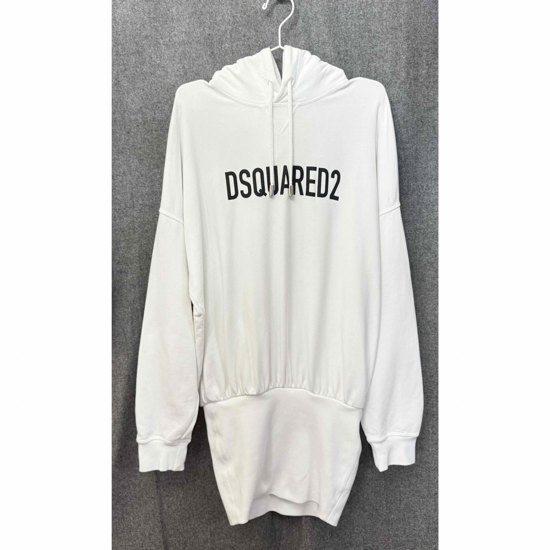 定価11万程】DSQUARED2 ロゴ フード付きパーカーワンピース 定価11万程】DSQUARED2 ロゴ フード付きパーカーワンピース