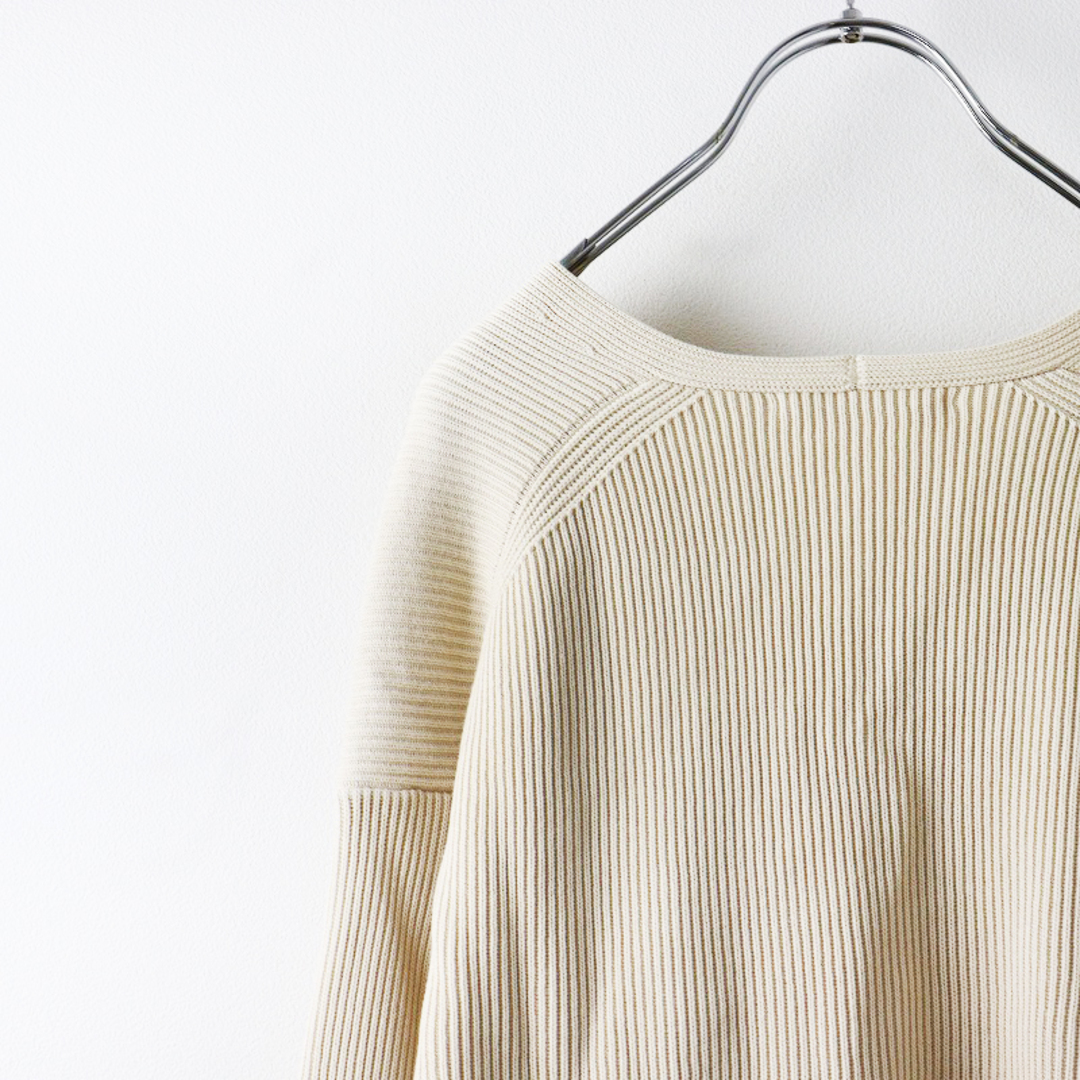 オーラリー AURALEE UPER HARD TWIST RIB KNIT V-NECK Vネック オーラリー AURALEE UPER HARD TWIST RIB KNIT V-NECK Vネック