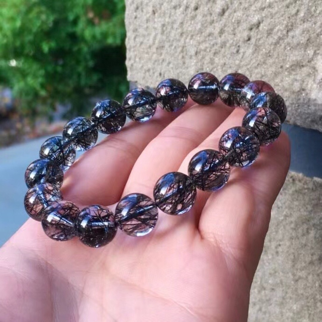⭐︎【天然】ブラックルチルクォーツ ブレスレット 11.5mm ⭐︎【天然】ブラックルチルクォーツ ブレスレット 11.5mm