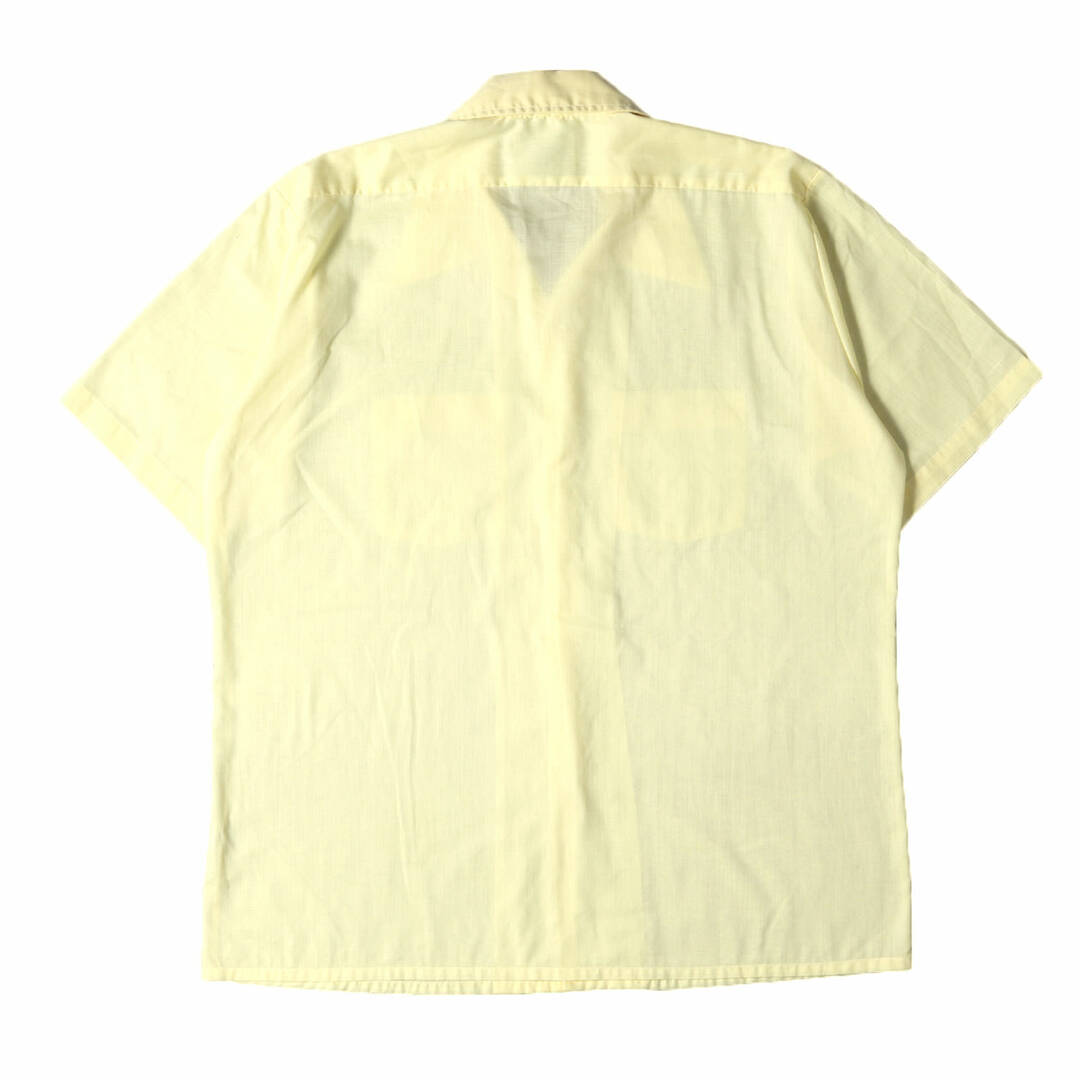 U.S.VINTAGE 70s オープンカラー ポリコットン 半袖 ボタン U.S.VINTAGE 70s オープンカラー ポリコットン 半袖 ボタン