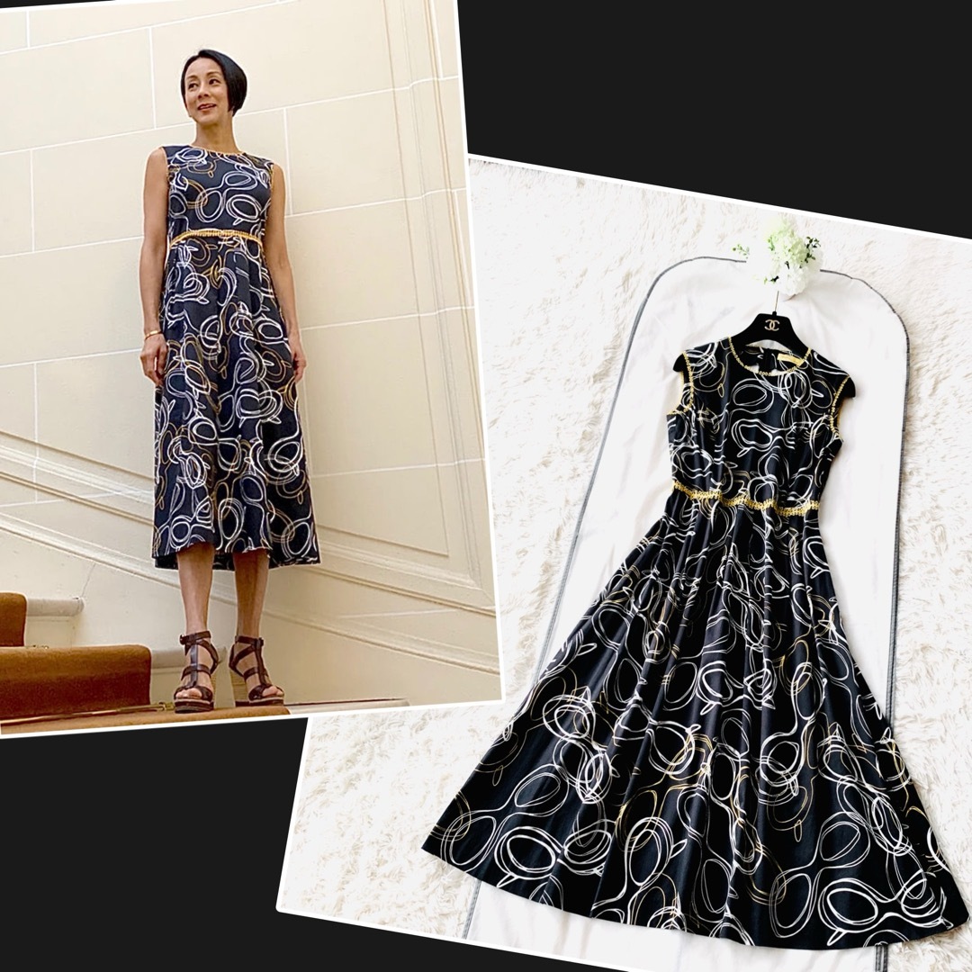 新品同様‼️Leilian Eriko Nakamuraメガネモチーフワンピース 新品同様‼️Leilian Eriko Nakamuraメガネモチーフワンピース