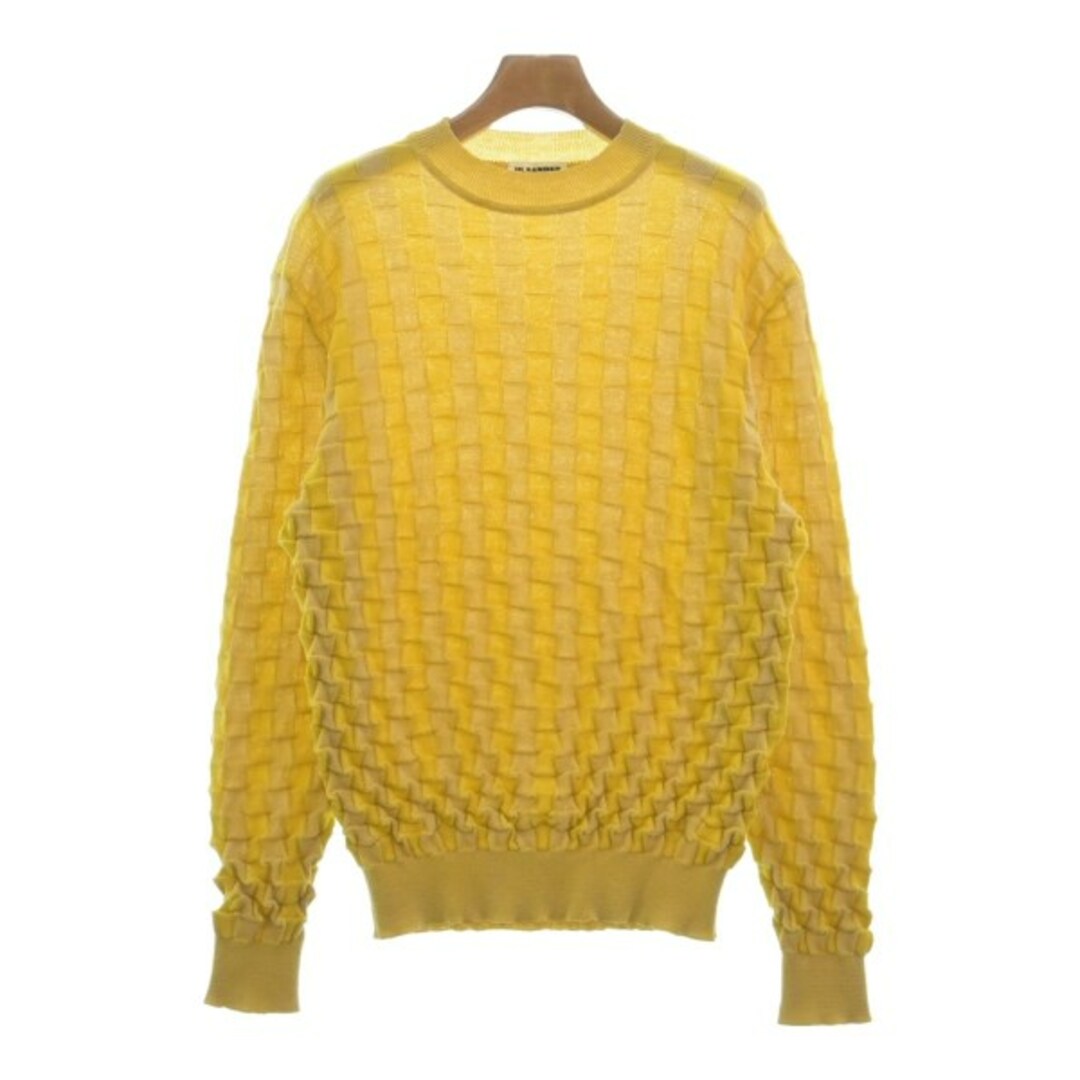 JIL SANDER ジルサンダー ニット・セーター 46(XL位) 黄(総柄 JIL SANDER ジルサンダー ニット・セーター 46(XL位) 黄(総柄