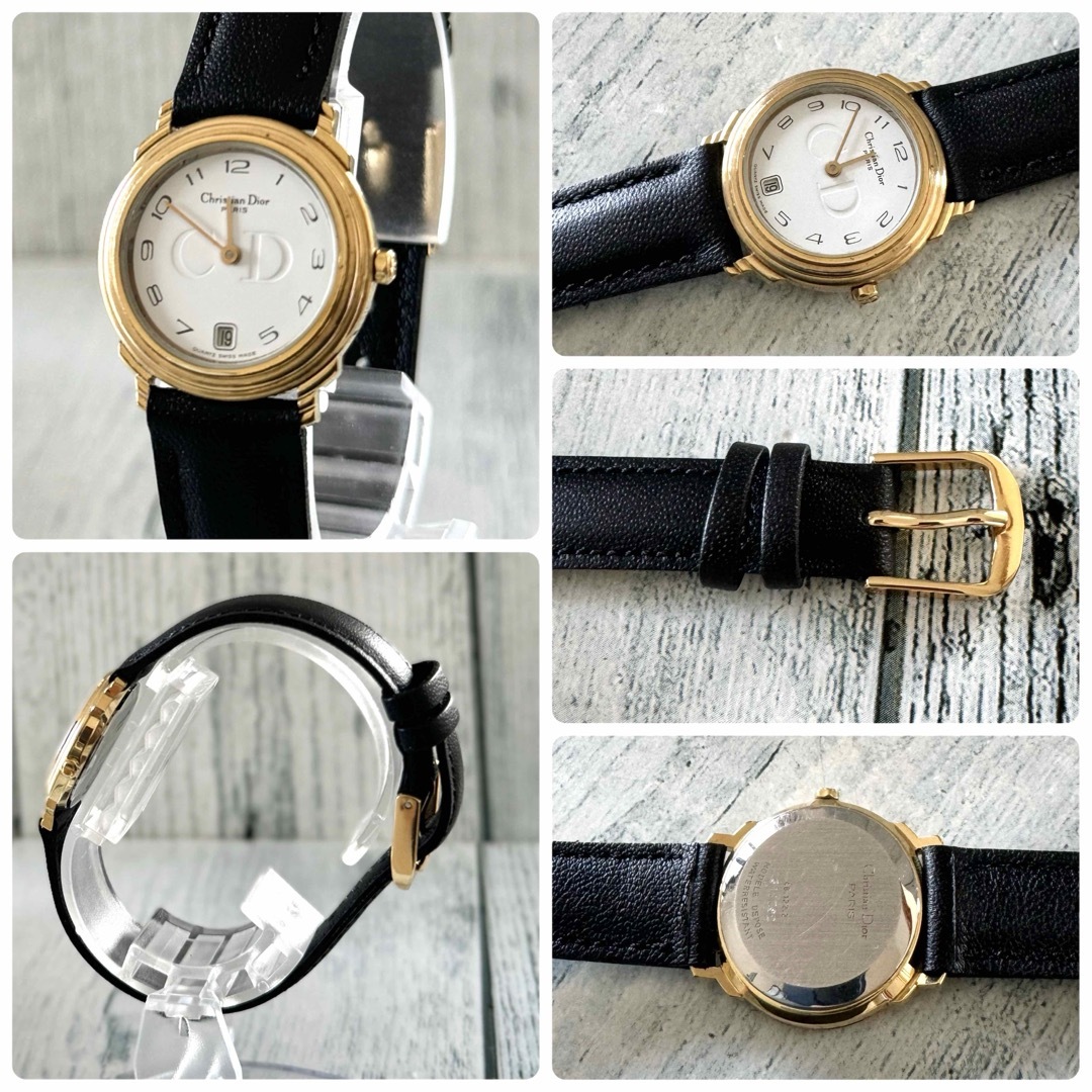 電池交換済】Christian Dior ディオール 腕時計ラウンドレディース 電池交換済】Christian Dior ディオール 腕時計ラウンドレディース