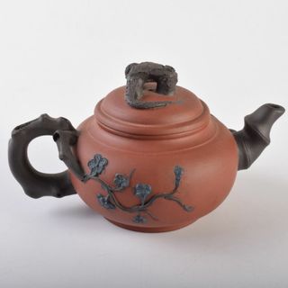 中国陶磁器 明法花 瓢箪型壺 (陶芸(パープル/紫色系)の通販 中国陶磁器 明法花 瓢箪型壺 (陶芸(パープル/紫色系)の通販